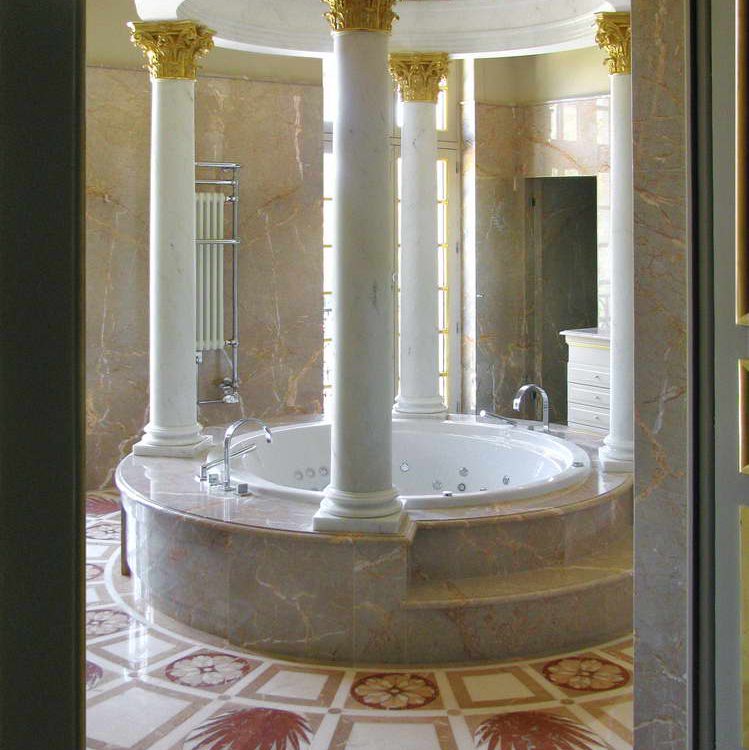 Bagno Queen Vittoria Marmo Alpenina Bianco Michelangelo Rosa Portogallo ...